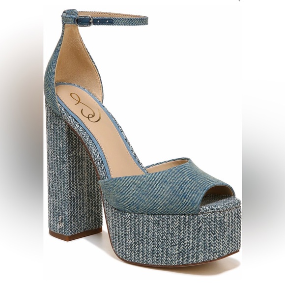 Sam Edelman | Shoes | Sam Edelman Denim Platforms | Poshmark
